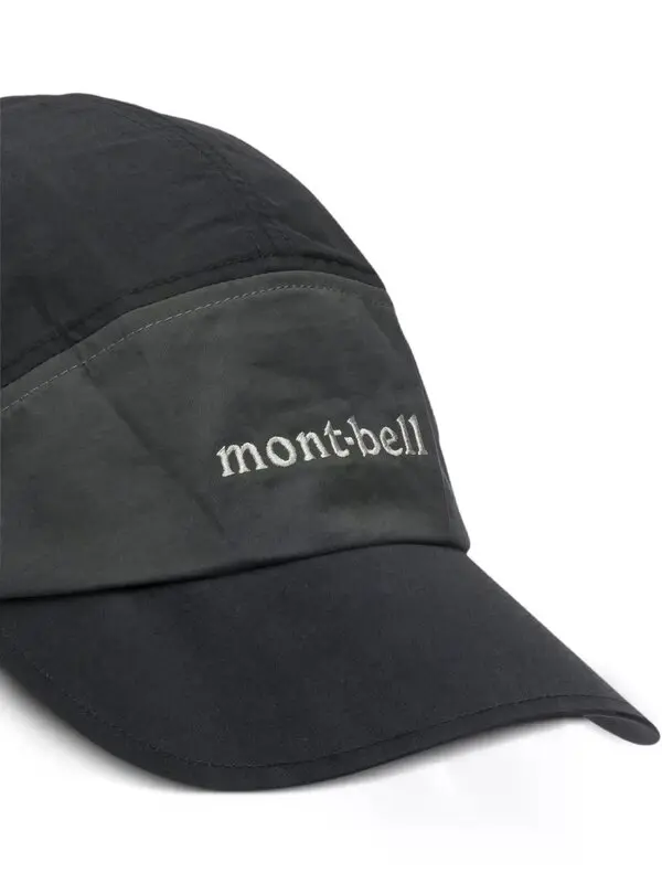 MONTBELL Logo Embroidered Mesh Panel Cap - Black