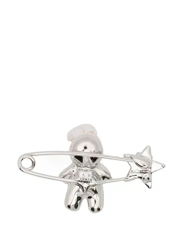 YVMIN Crystal Embellished Crochet Brooch