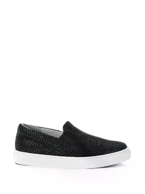 Fabiana Filippi Rhinestone-embellished Slip-on Sneakers - Black