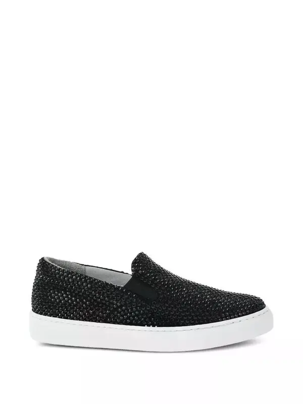 Fabiana Filippi Rhinestone-embellished Slip-on Sneakers - Black
