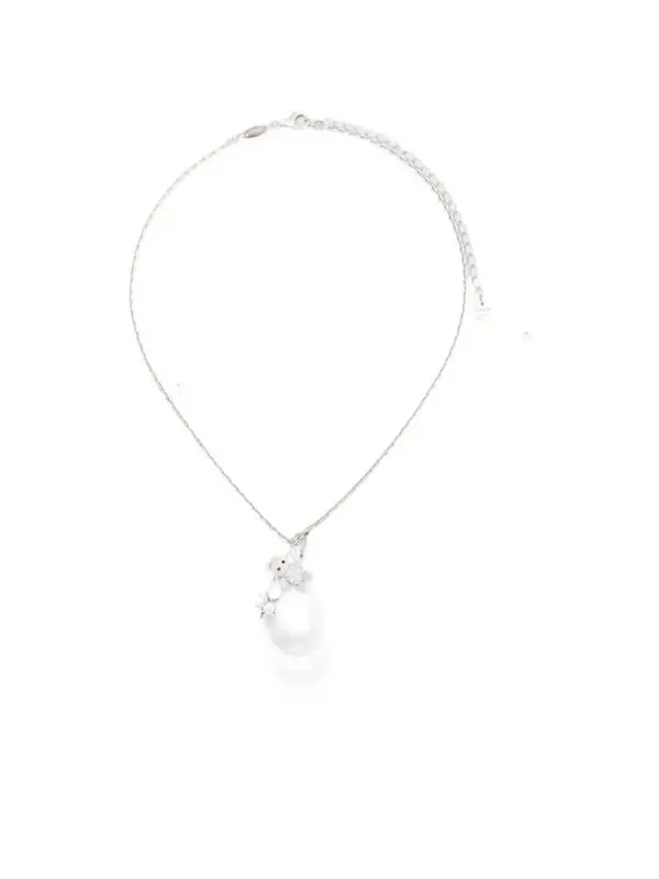 YVMIN Safety-pin Rabbit-pendant Necklace