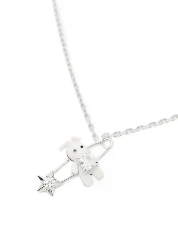 YVMIN Safety-pin Rabbit-pendant Necklace