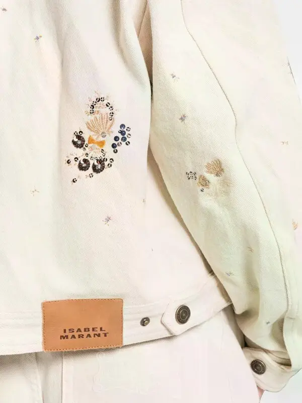 Isabel Marant Étoile Embellished Contrast-collar Cotton Jacket