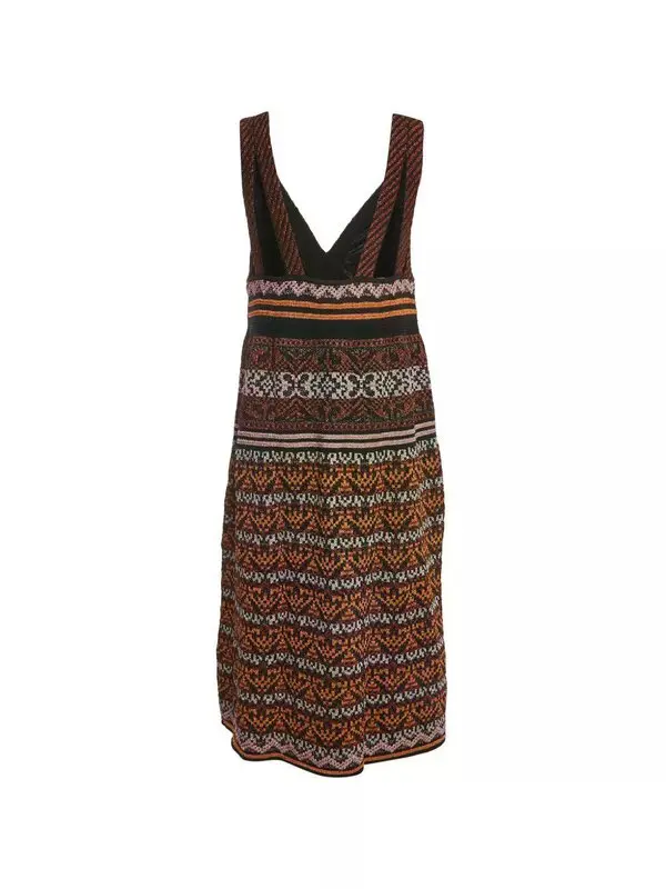 Missoni Patterned Plunge-neck Midi Dress