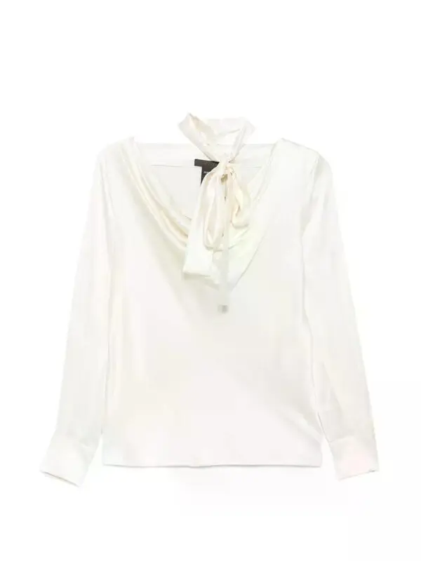 Max Mara Scarf-detail Silk Blouse