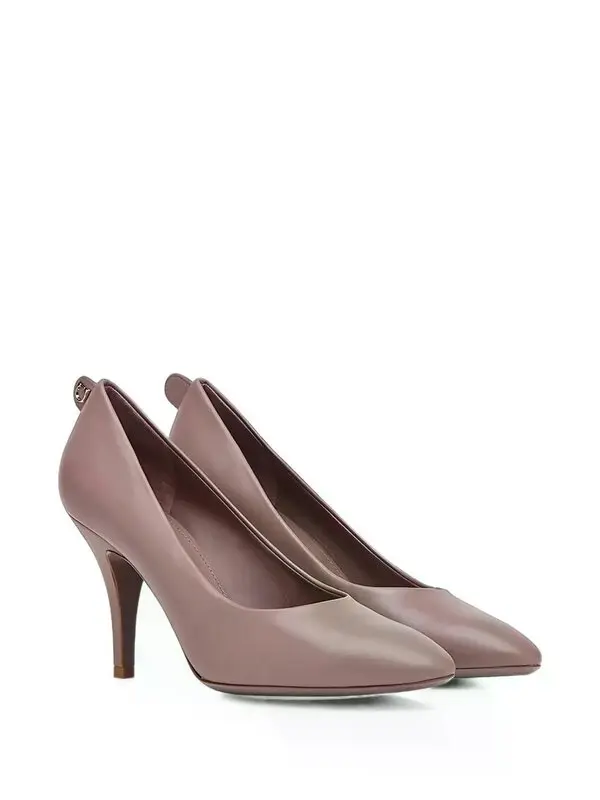 FERRAGAMO Almond-toe Leather Pumps - Pink