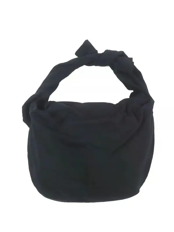 Celine 2018-2026 Cotton Logo Sweat Knotted Shoulder Bag - Black