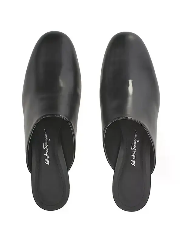 FERRAGAMO Sculptural-heel Leather Mules