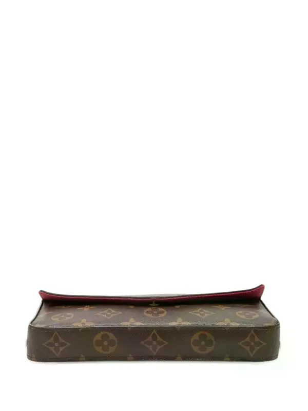 LOUIS VUITTON 2017 Monogram Pochette Felicie Crossbody Bag - Brown