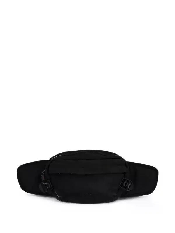 Hugo Logo-patch Zip-fastening Belt Bag - Black