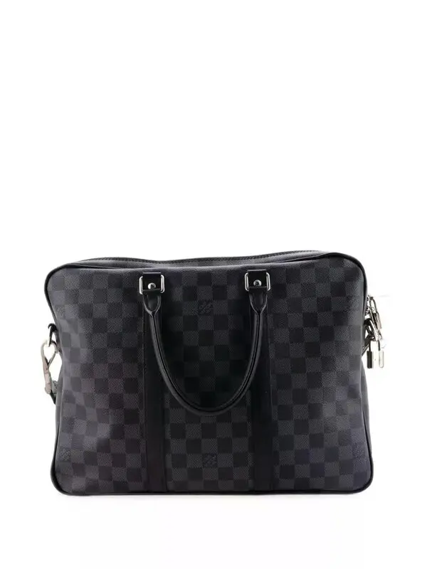 LOUIS VUITTON Porte-documents Voyage Briefcase Damier Graphite Pm Business Bag