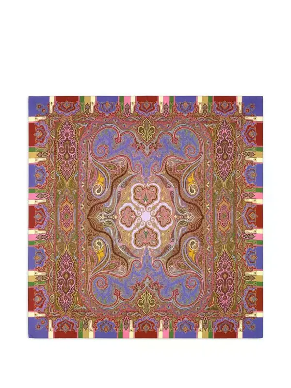 Etro Paisley-print Scarf - Purple