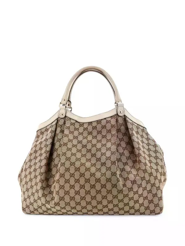 Gucci Sukey Gg Canvas With Leather Large Tote Bag