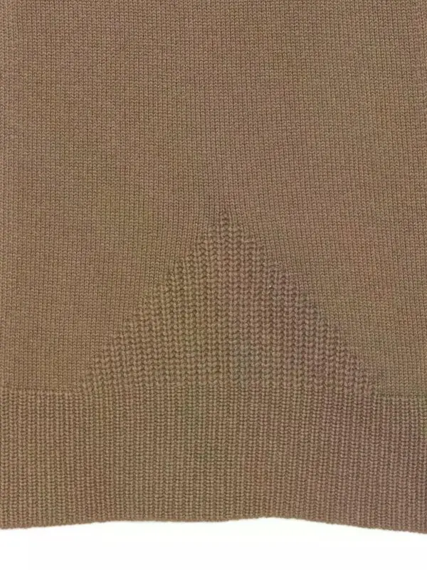 JOSEPH Fine-knit Ribbed-trim Scarf