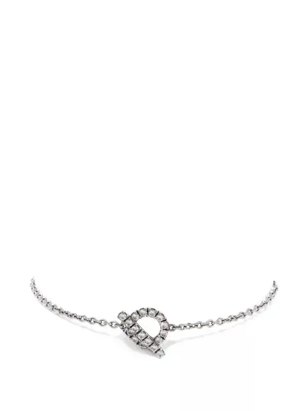 Hermès Finesse 18k White Gold And Diamonds Bracelet