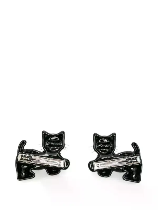 YVMIN Floral-print Cat-shaped Hair Clips