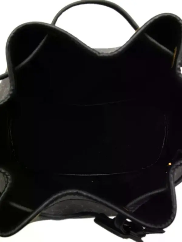 Dior 20th Century Honeycomb Coated Canvas Drawstring Bucket Bag