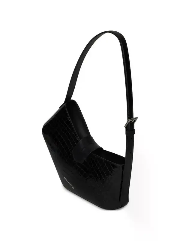 Karl Lagerfeld Karl Studio K/autograph Croc-effect Leather Shoulder Bag