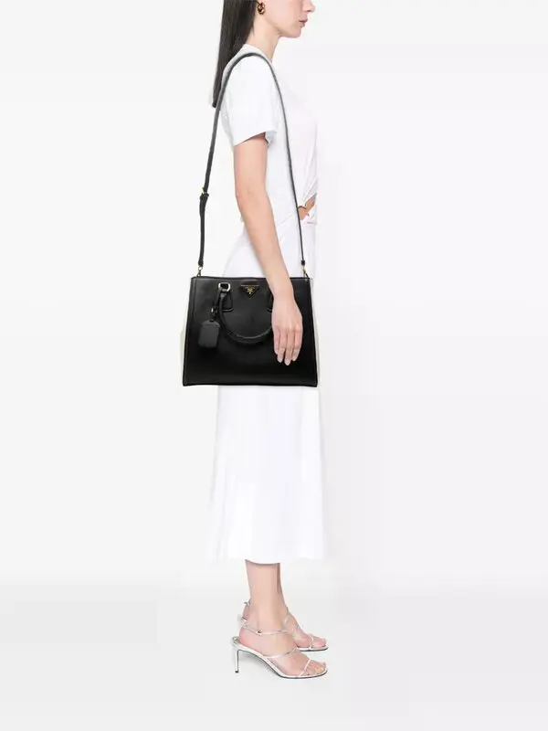 Prada 2013-2026 Medium Bicolor Saffiano Lux Galleria Satchel