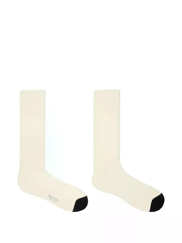 Paul Smith Ribbed-knit Contrast-toe Socks