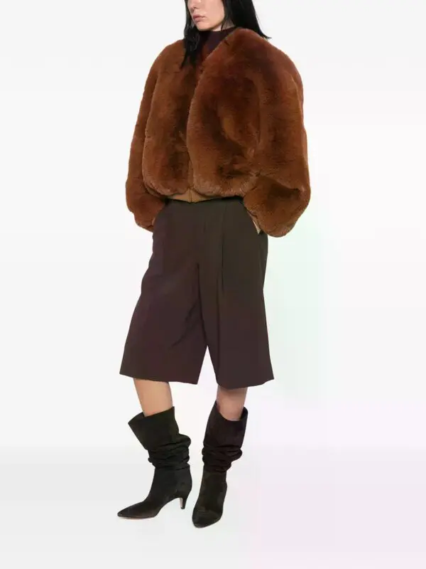 THE FRANKIE SHOP Faux-fur Jacket - Brown