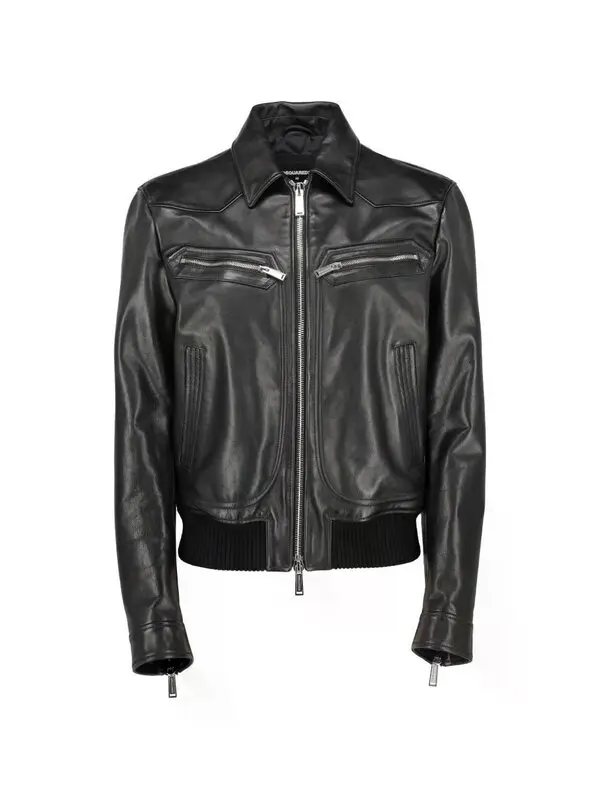 Dsquared2 Zip-up Leather Jacket