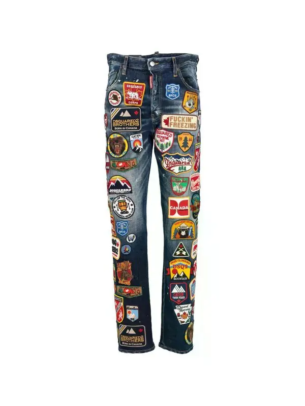 Dsquared2 Patch-detail Whiskered Jeans