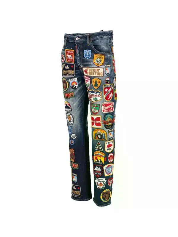 Dsquared2 Patch-detail Whiskered Jeans