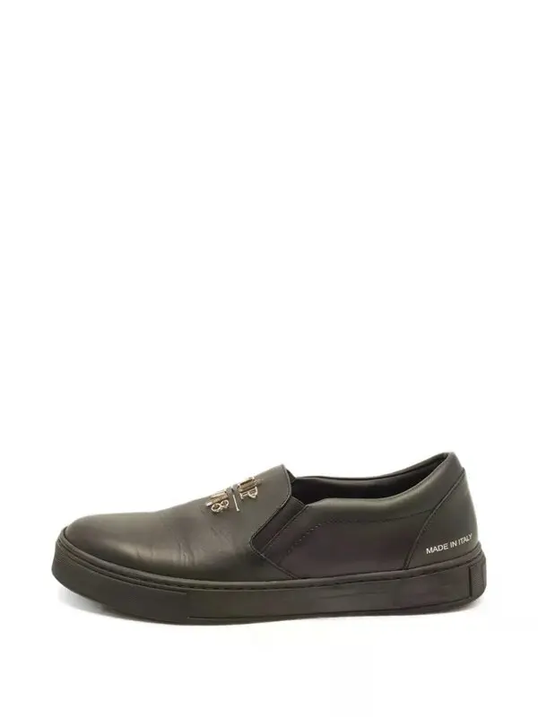 Philipp Plein Skull Slip-on Sneakers - Black