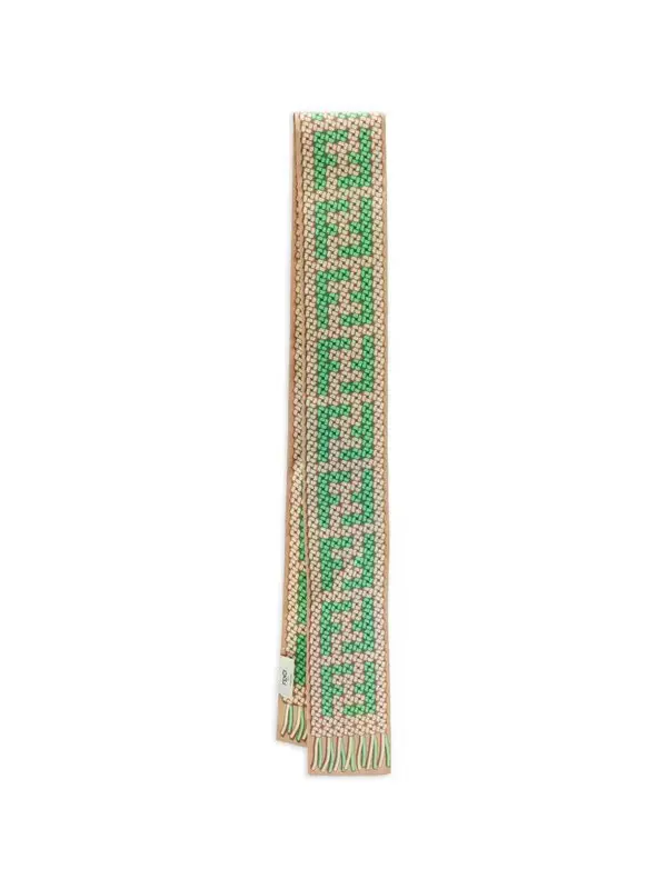 Fendi Trompe L'œil Logo Scarf - Neutrals