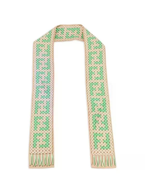 Fendi Trompe L'œil Logo Scarf