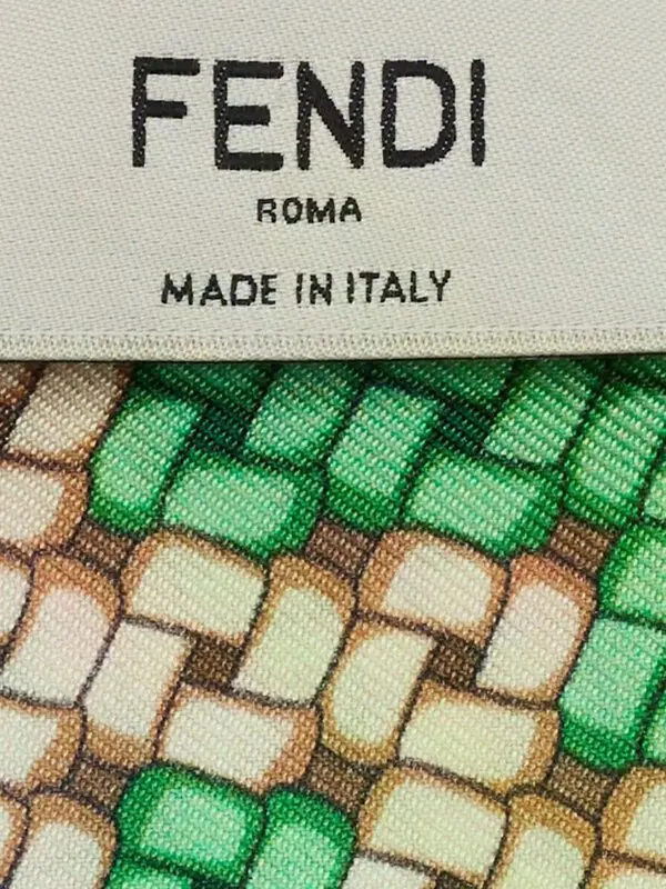 Fendi Trompe L'œil Logo Scarf