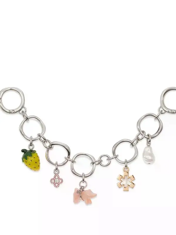 Tory Burch Multi-charm Bag Chain - Silver