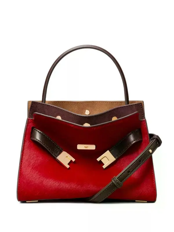 Tory Burch Petite Lee Radziwill Calf-hair Double Bag - Red