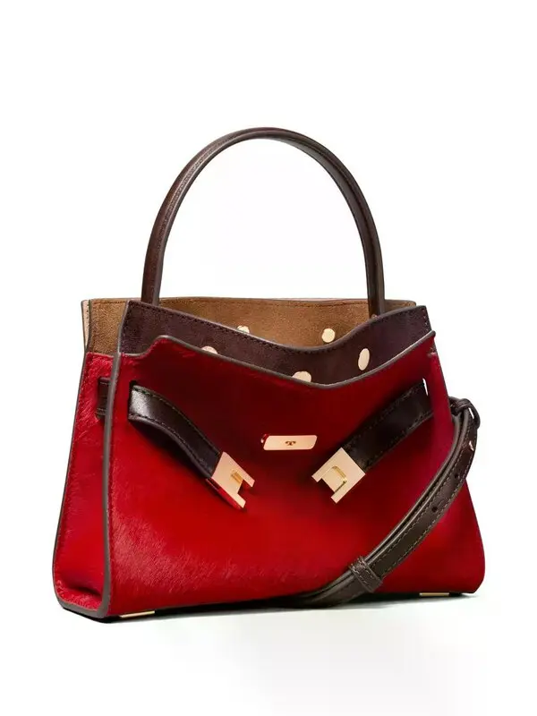 Tory Burch Petite Lee Radziwill Calf-hair Double Bag - Red