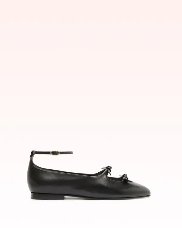ALEXANDRE BIRMAN Slim Clarita Peep Ballerina - Black