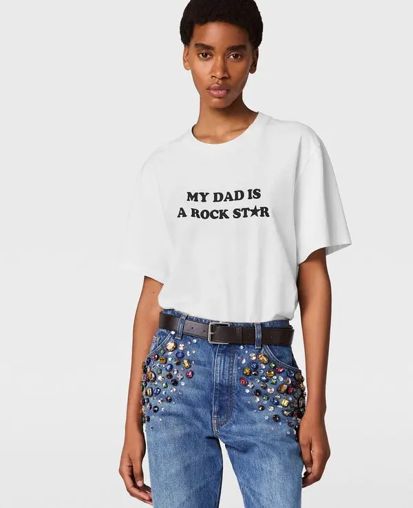 Stella McCartney My Dad Is A Rockstar' Slogan T-shirt