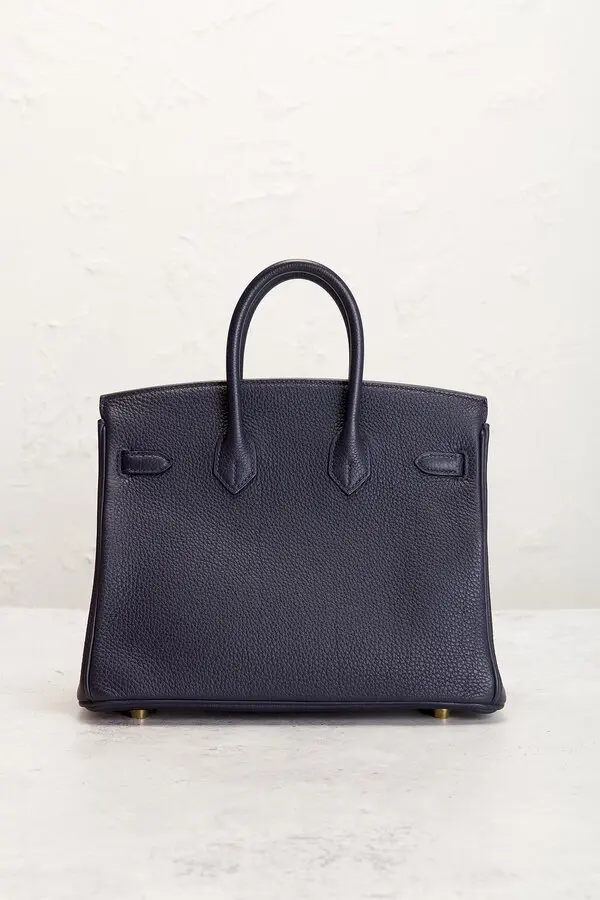Hermès Togo Birkin 25 Handbag In Black