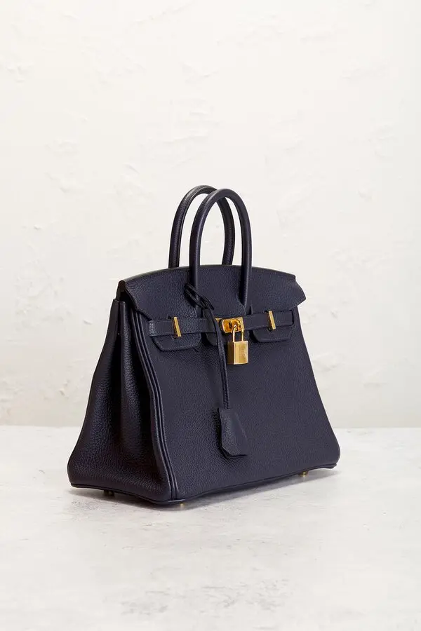 Hermès Togo Birkin 25 Handbag In Black