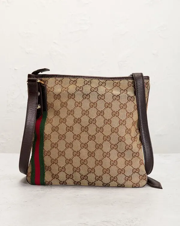 FWRD RENEW Gucci Jolicoeur Flat Messenger Bag