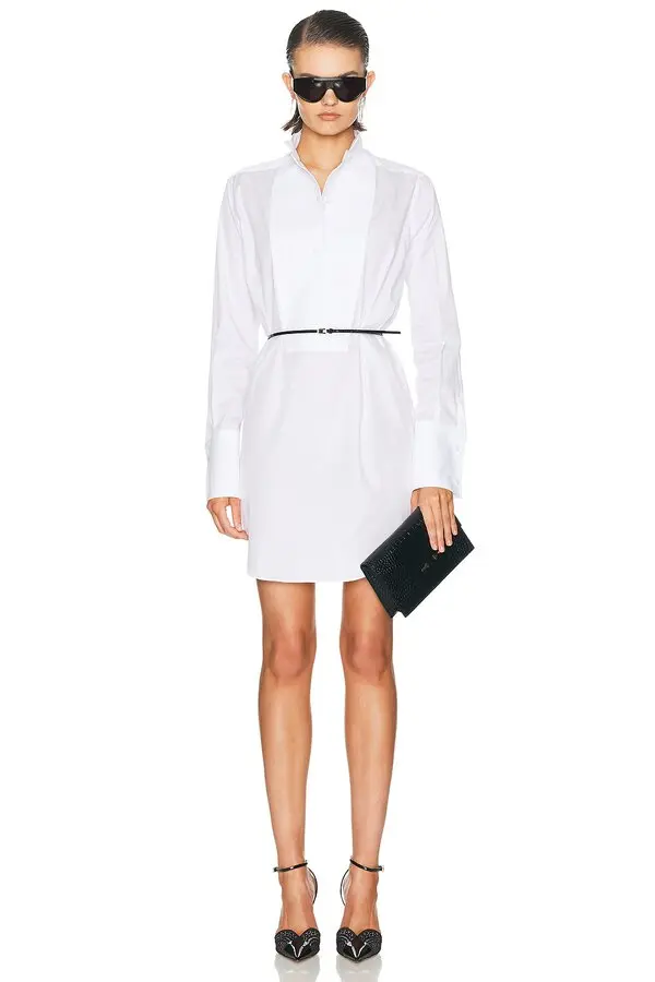 TOM FORD Twill Tuxedo Shirt Dress