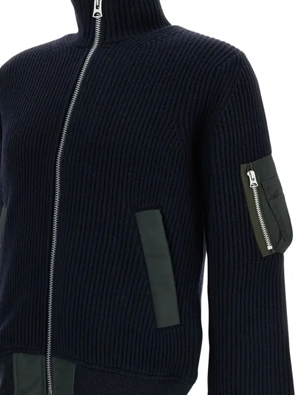 Sacai Ribbed Knit Jacket
