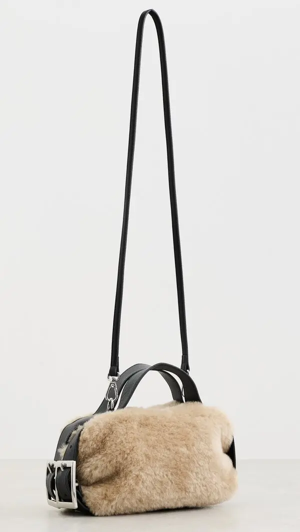 Simone Rocha Mini Faux Fur Biker Belt Bag