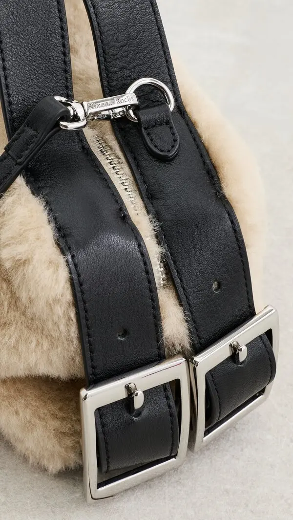 Simone Rocha Mini Faux Fur Biker Belt Bag