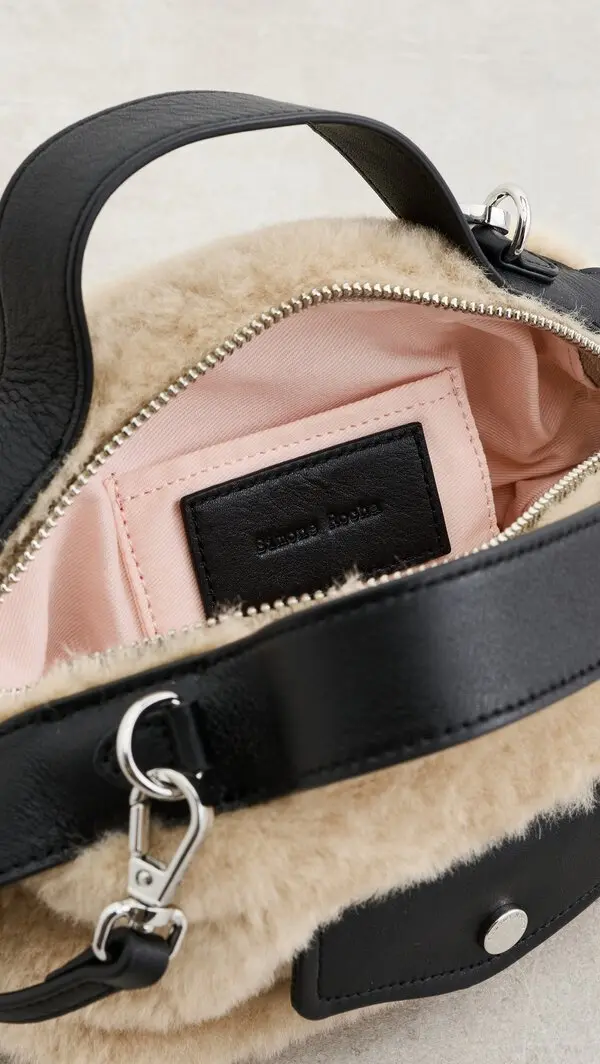 Simone Rocha Mini Faux Fur Biker Belt Bag
