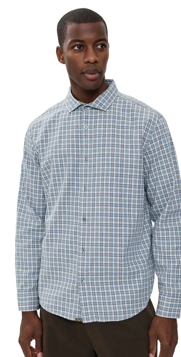 Billy Reid Twill Plaid Hutcheson Sport Shirt