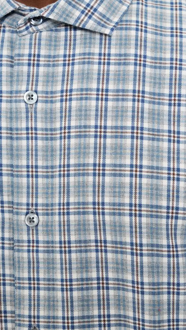 Billy Reid Twill Plaid Hutcheson Sport Shirt