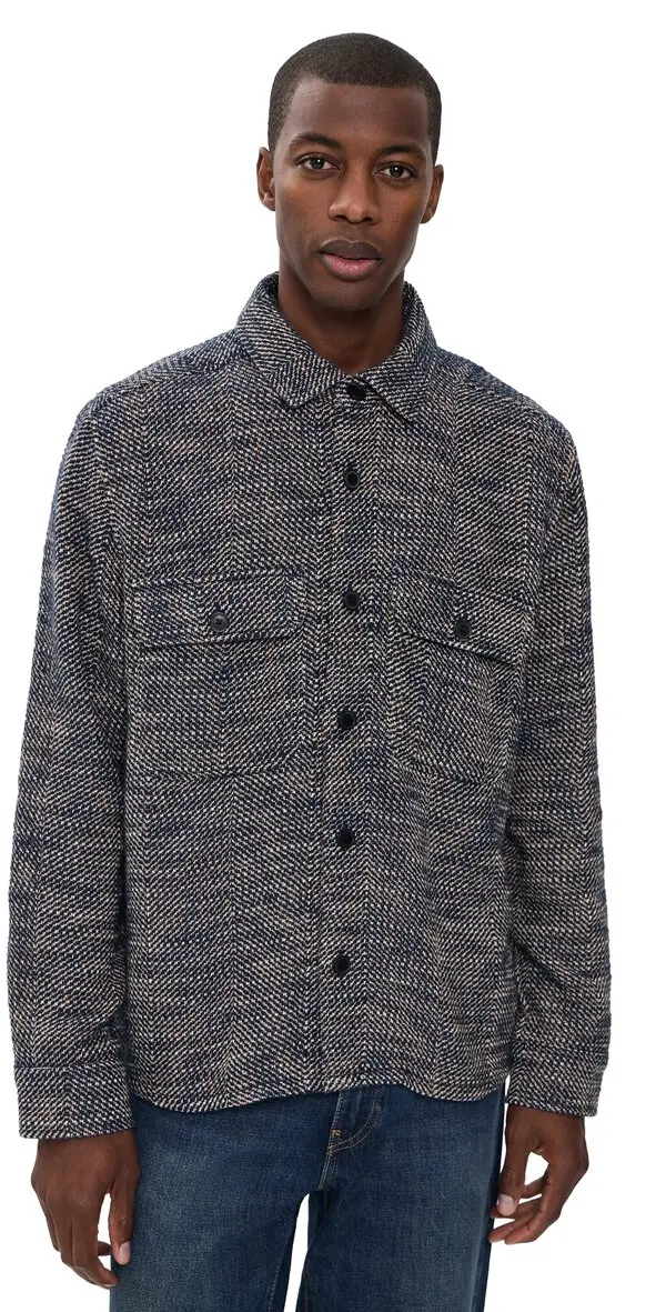Billy Reid Herringbone Cpo Overshirt