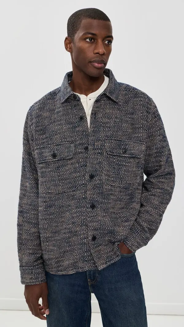 Billy Reid Herringbone Cpo Overshirt