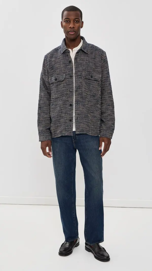 Billy Reid Herringbone Cpo Overshirt